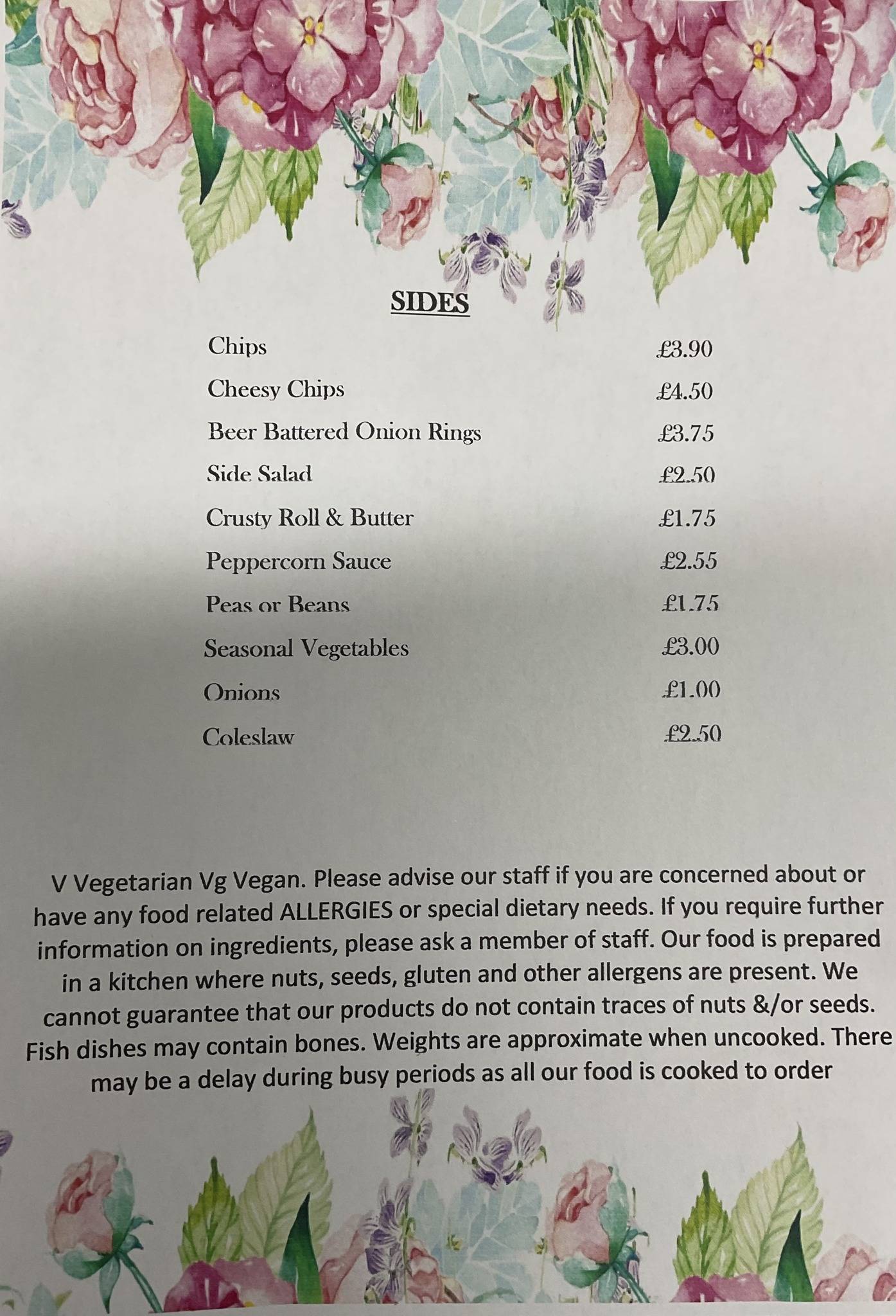 Menu at The Fruiterers Arms pub & bar, Rodmersham