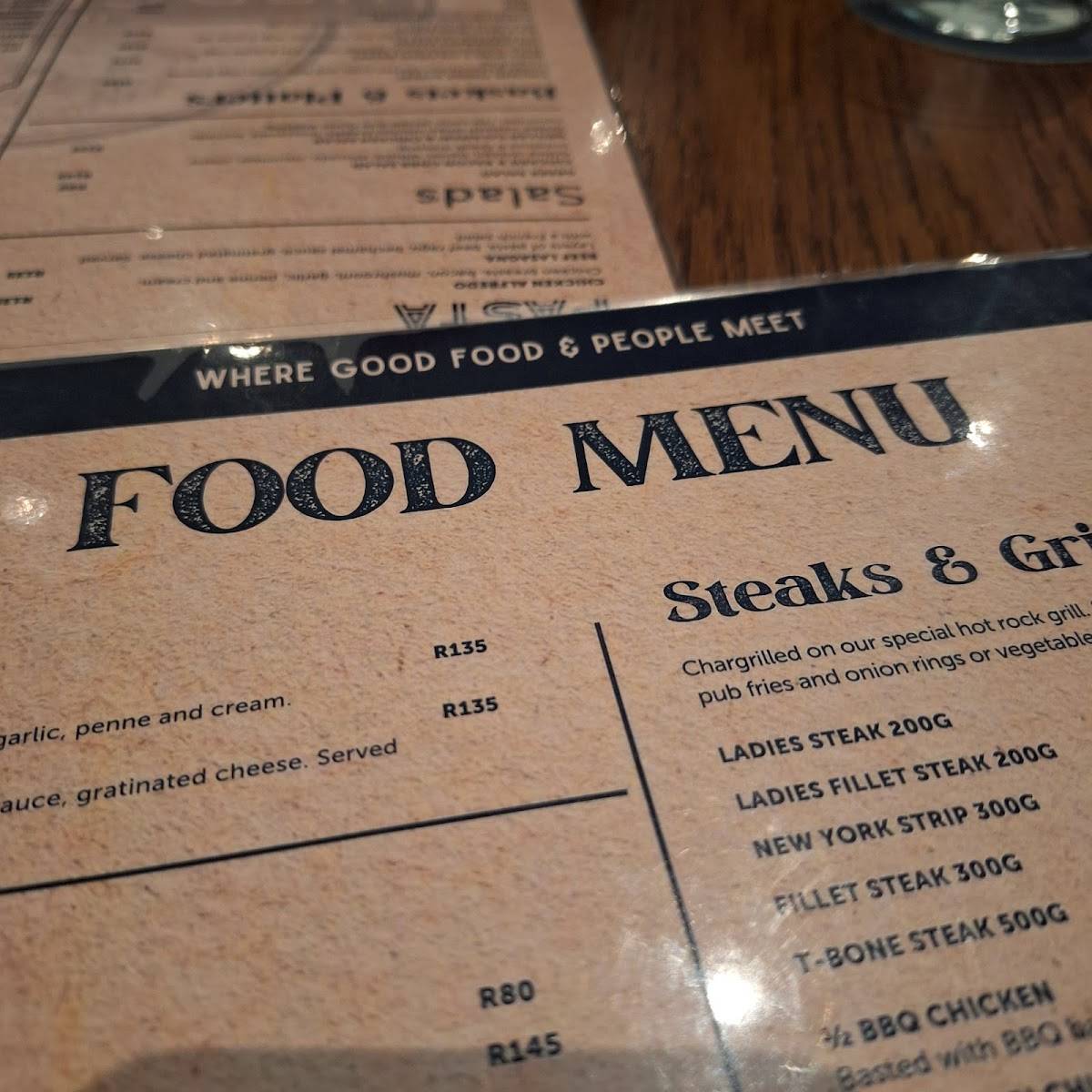 Menu at The Hedgehog Bar & Kitchen, Pietermaritzburg