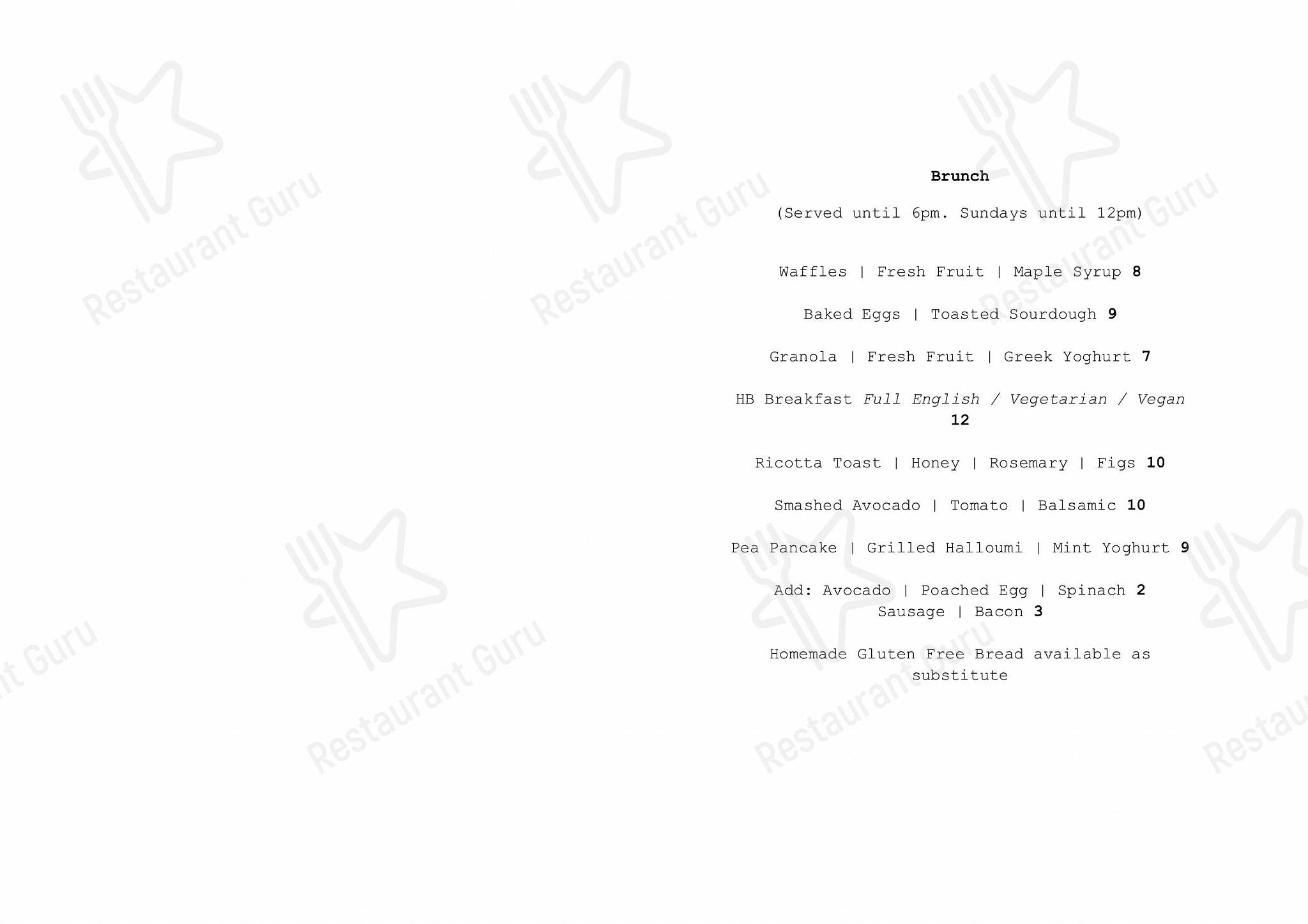 Menu at The Holly Bush pub & bar, Frensham