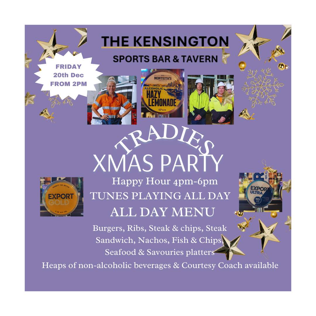 Menu at The Kensington Sports Bar & Tavern, Dunedin