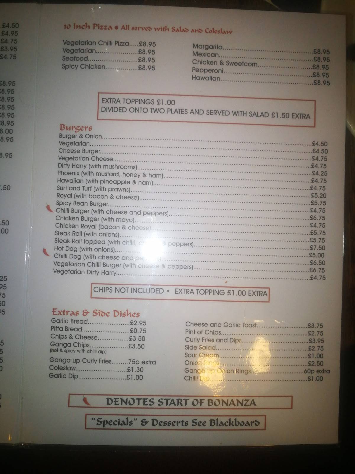 Menu at The Phoenix pub & bar, Dundee