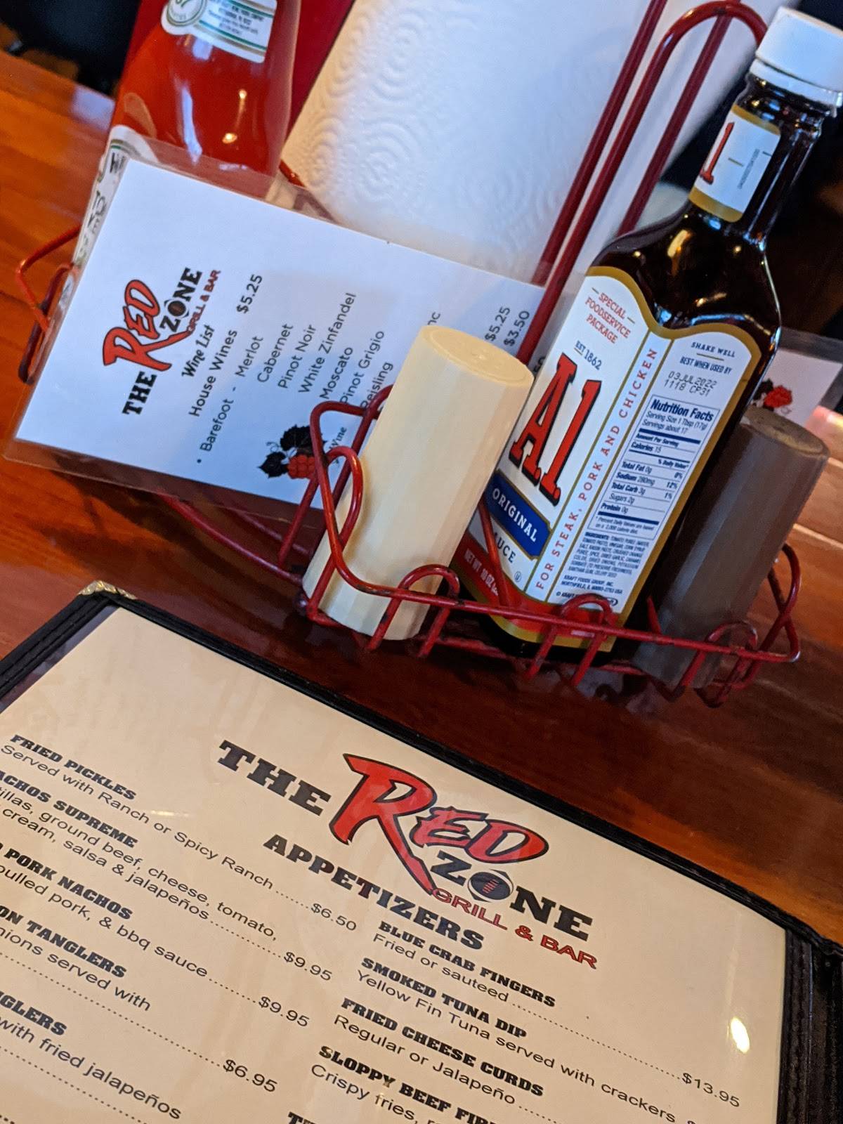 Menu at The Red Zone pub & bar, Diamondhead