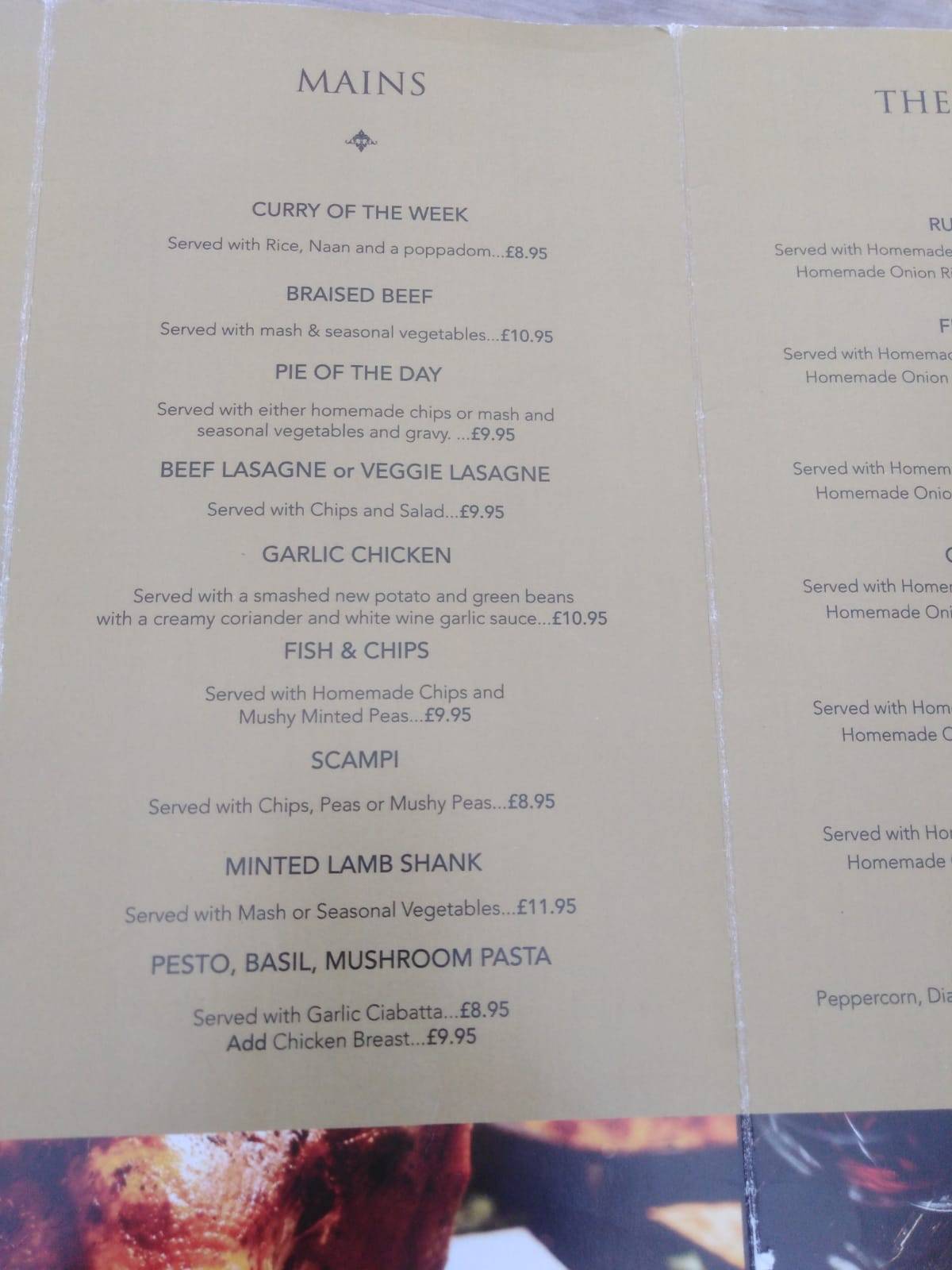 Menu at The Shepherds Rest pub & bar, Nottingham, Lower Bagthorpe