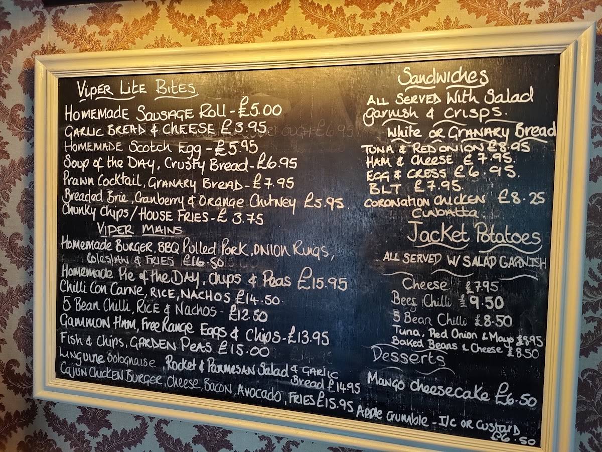 Menu at The Viper Mill Green pub & bar, Ingatestone