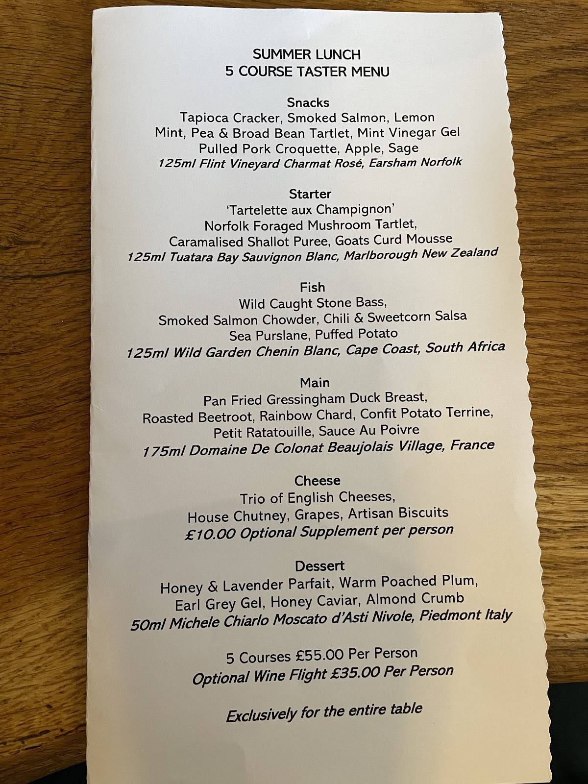 Menu at The Wildebeest pub & bar, Norwich
