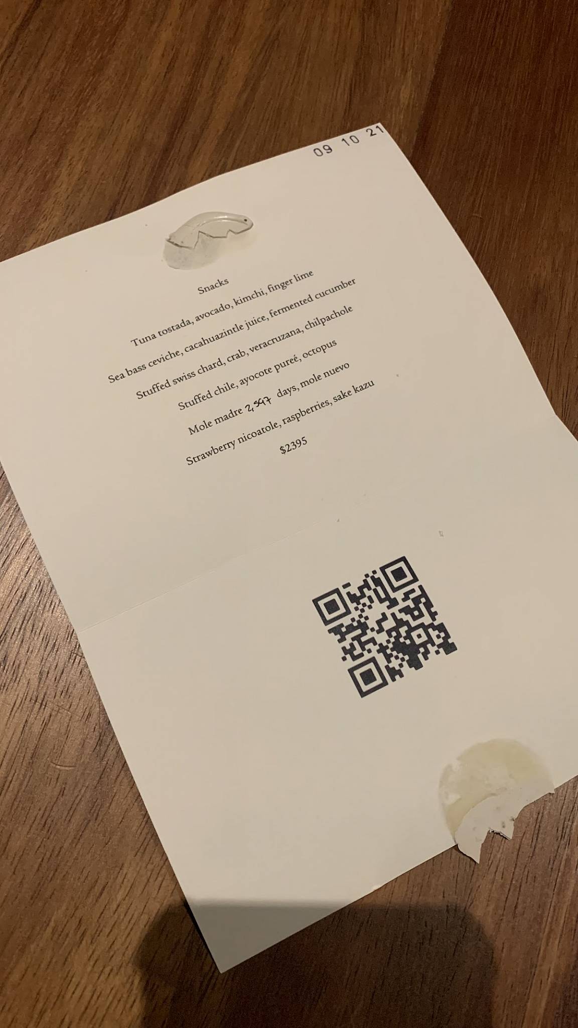 Carta del restaurante Pujol - Tasting Menu, Ciudad López Mateos ...