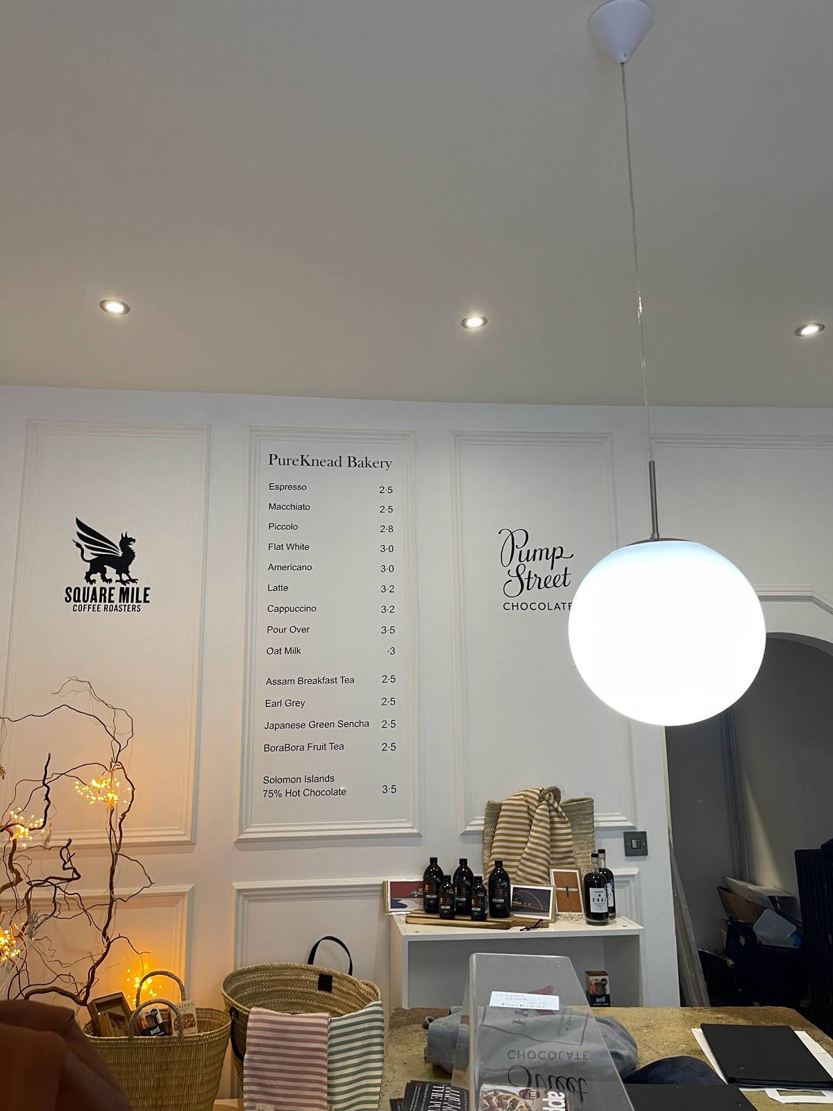 Menu at PureKnead Bakery, Newcastle upon Tyne