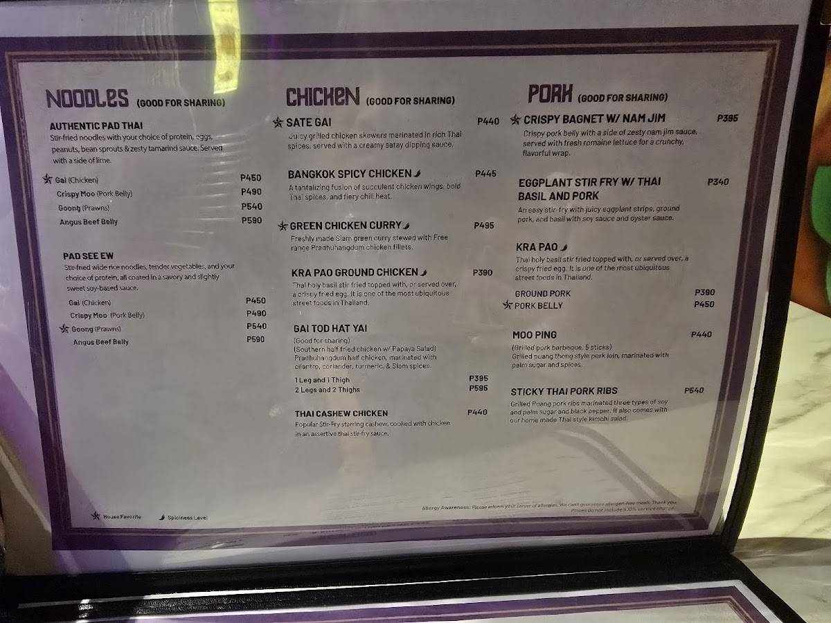Menu at Purple Rice Forbes Town, BGC restaurant, Taguig