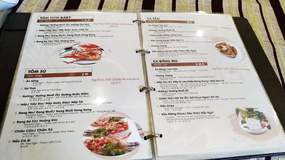 Carta de Qua Ngon Restaurant, Ciudad Ho Chi Minh (Saigón), 308 Đ. Lê Văn Sỹ
