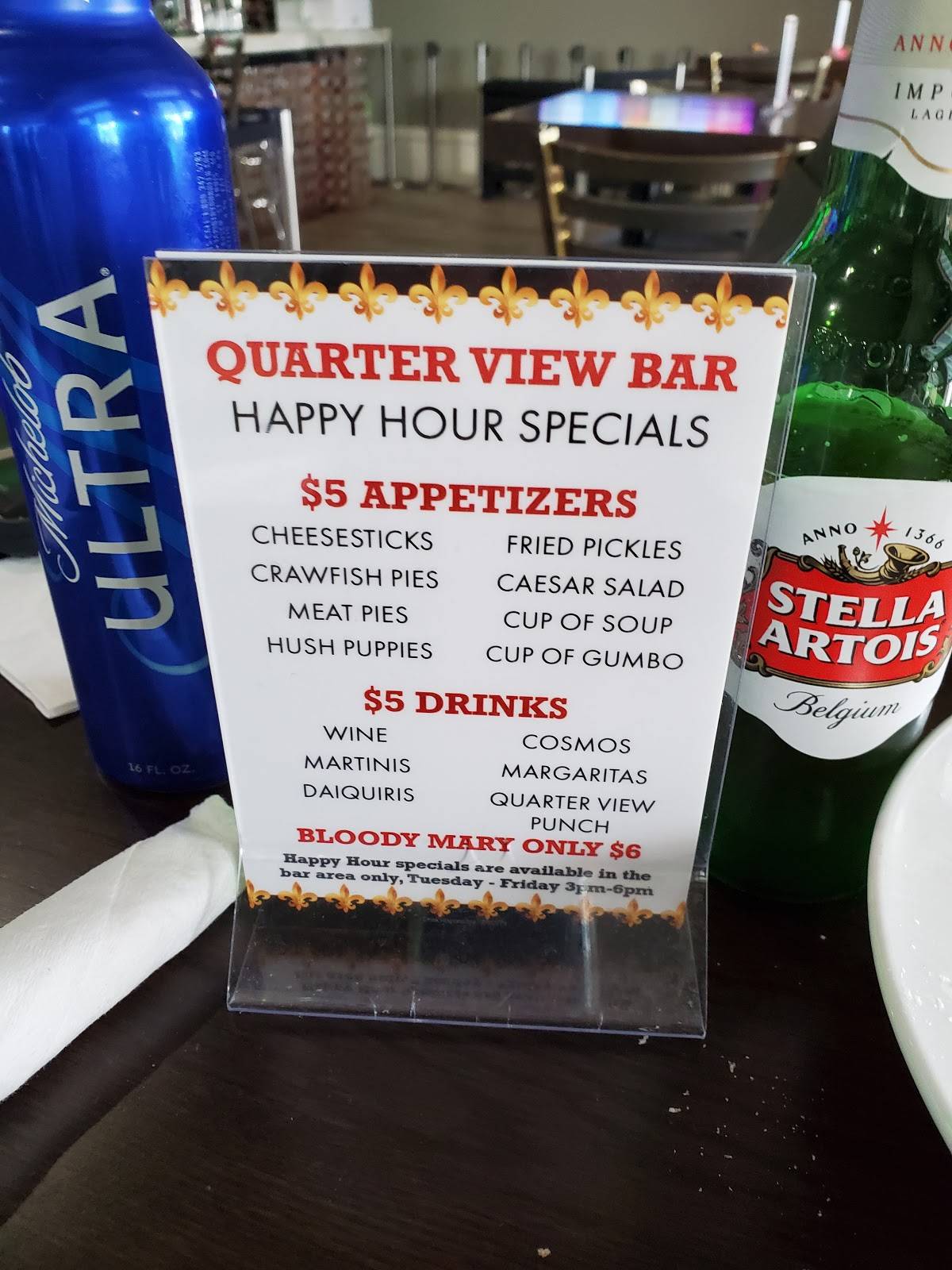 Menu at Quarter View Restaurant, Metairie