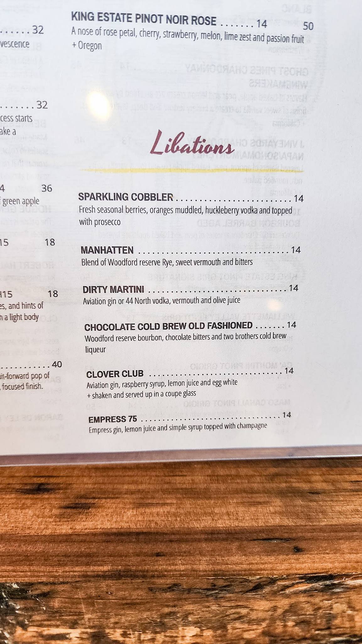 Menu at Quench Taps and Tapas restaurant, Surprise