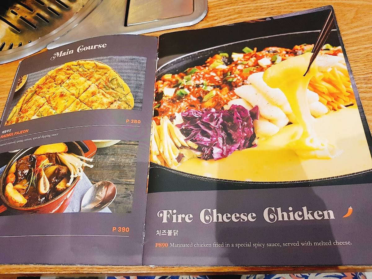 Menu at Jin Joo Korean Grill restaurant, Quezon City, C1A/C1B