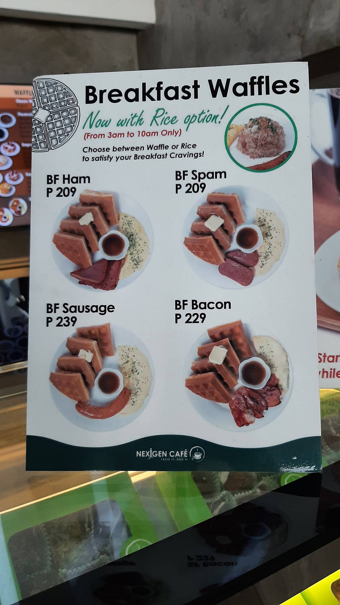 Menu at NextGen Cafe, Quezon City