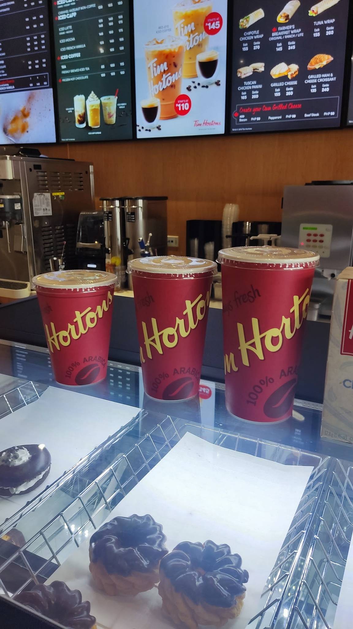 Carta del café Tim Hortons, Ciudad Quezon, 1104 Quezon Ave