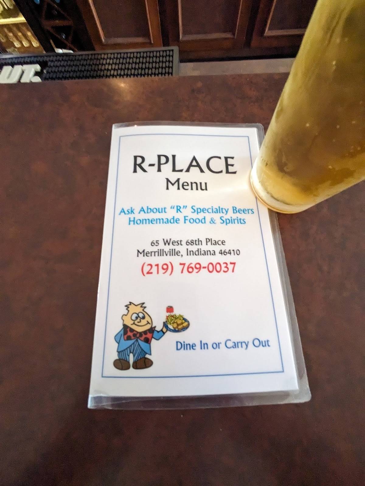 Menu at R Place pub & bar, Merrillville, 68 W 68th Pl