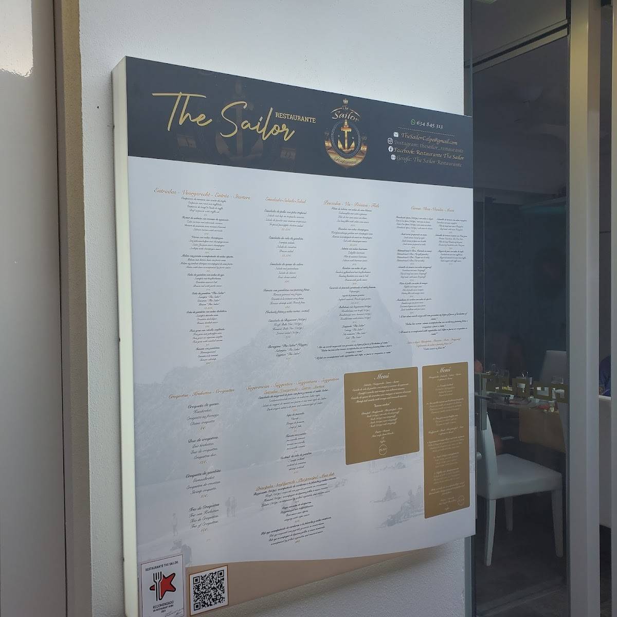 Menu at RESTAURANTE THE SAILOR., Calp