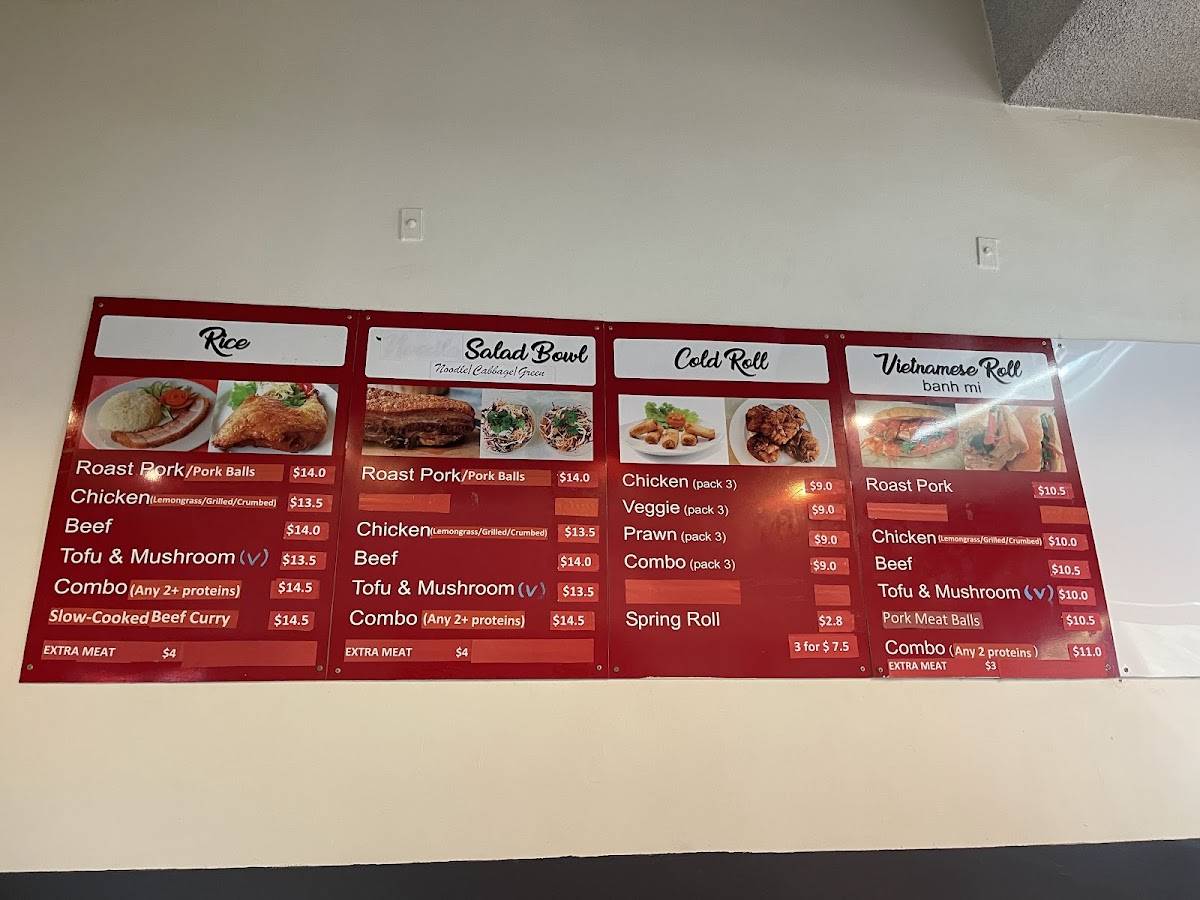 Menu at ROLLS 'N RICE restaurant, Adelaide