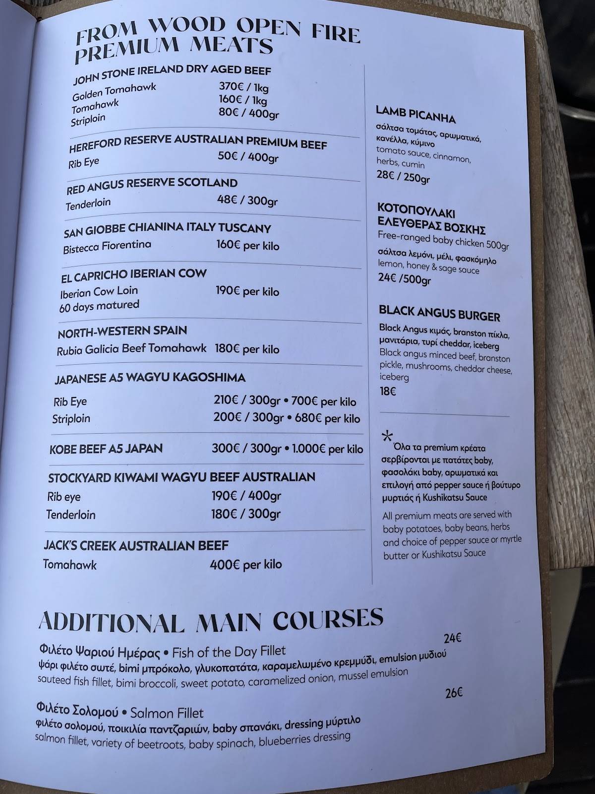 Menu at RONDA - Resto Beach-Bar, Rhodes
