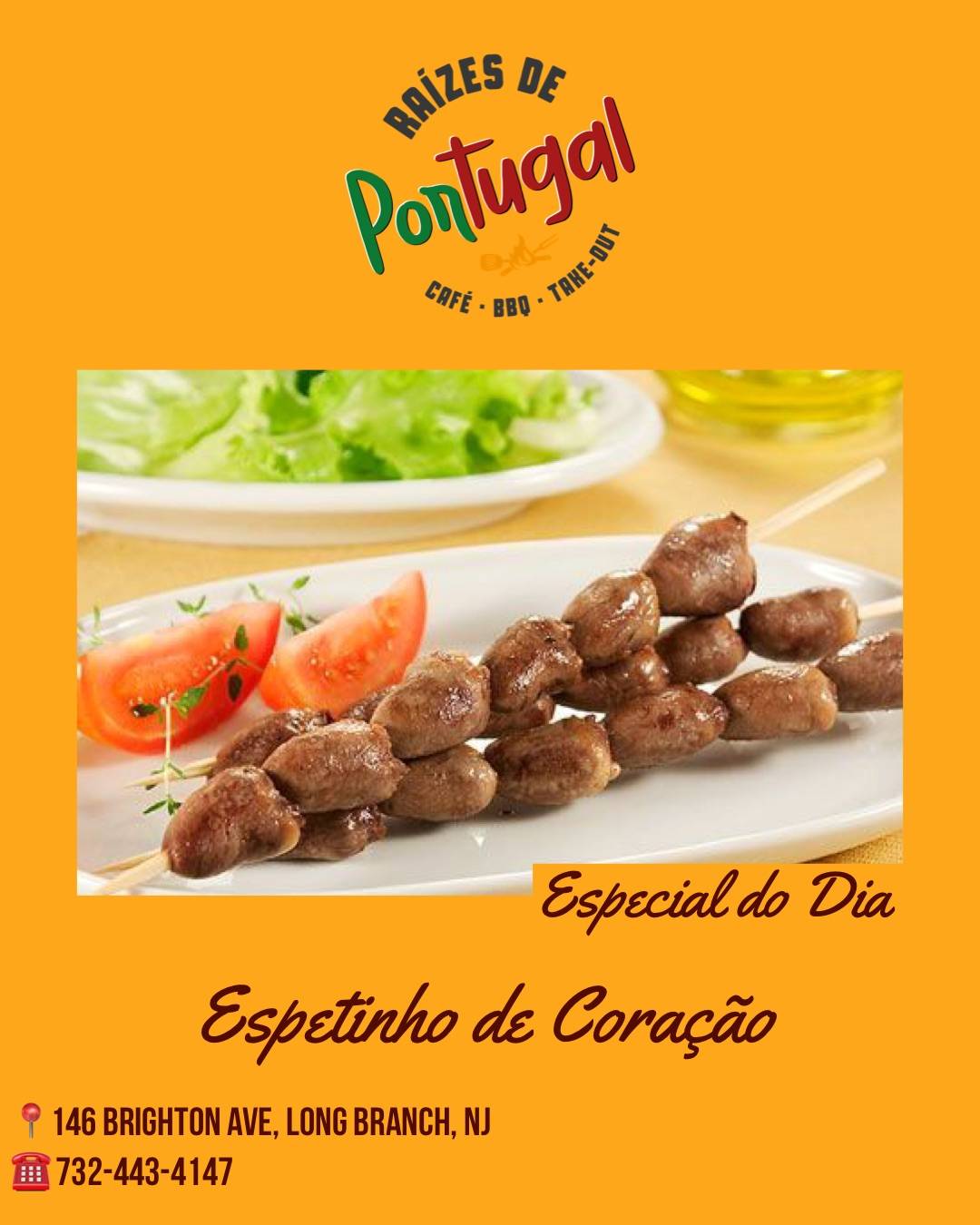 Menu at Raízes de Portugal Café & BBQ, Long Branch