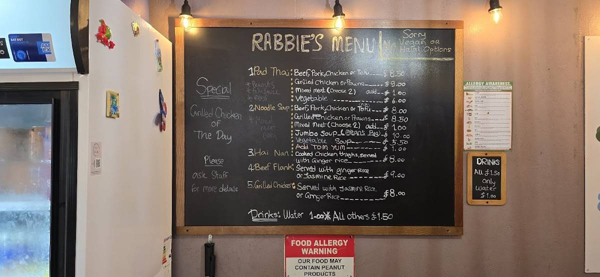 Menu at Rabbie's Thai - Wythenshawe restaurant, Manchester