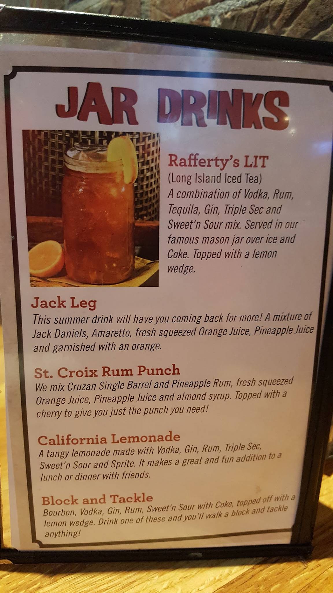 Menu at Rafferty's Restaurant & Bar, Memphis, 505 N Germantown Pkwy
