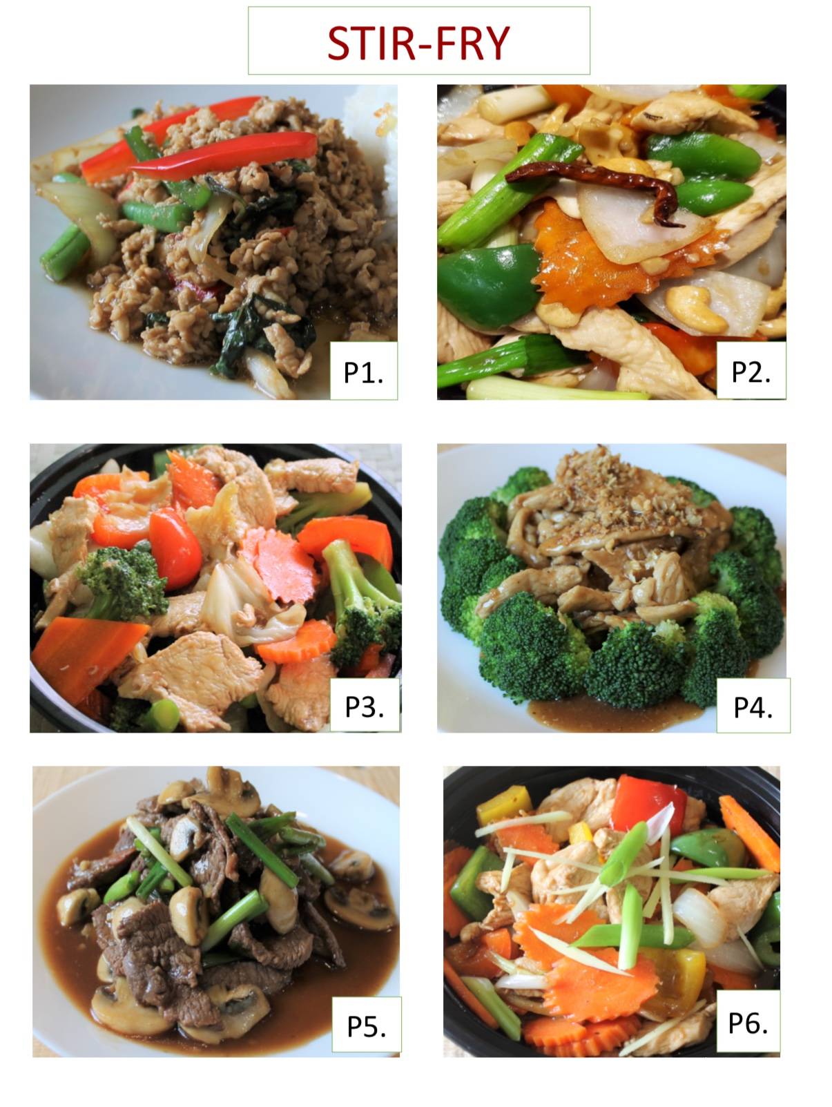Menu at Rak Thai Kitchen restaurant, Paisley
