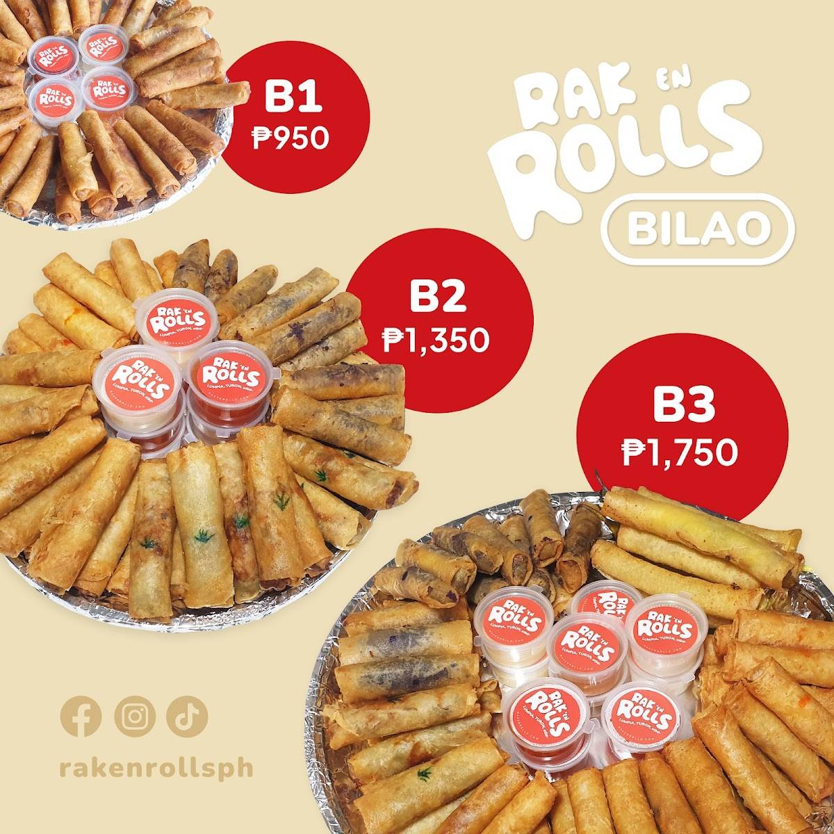 Menu at Rak en Rolls - Lumpia, Turon, atbp. restaurant, Mandaluyong