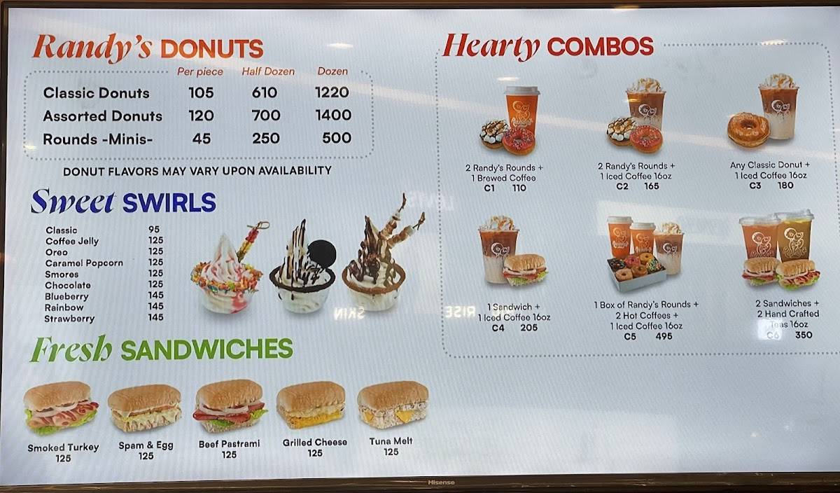 Menu at Randy's Donuts - Robinsons Magnolia restaurant, Quezon City