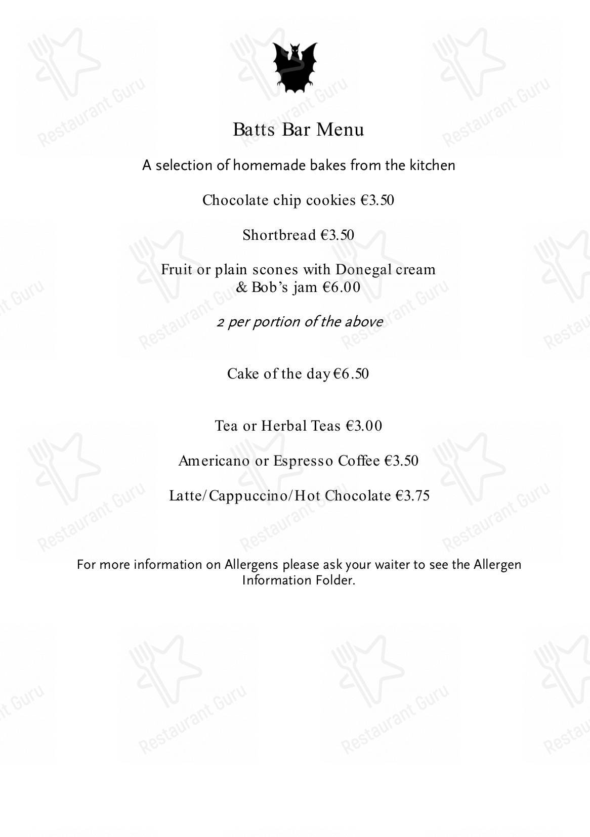 Menu at Rathmullan House Hotel pub & bar, Rathmullan