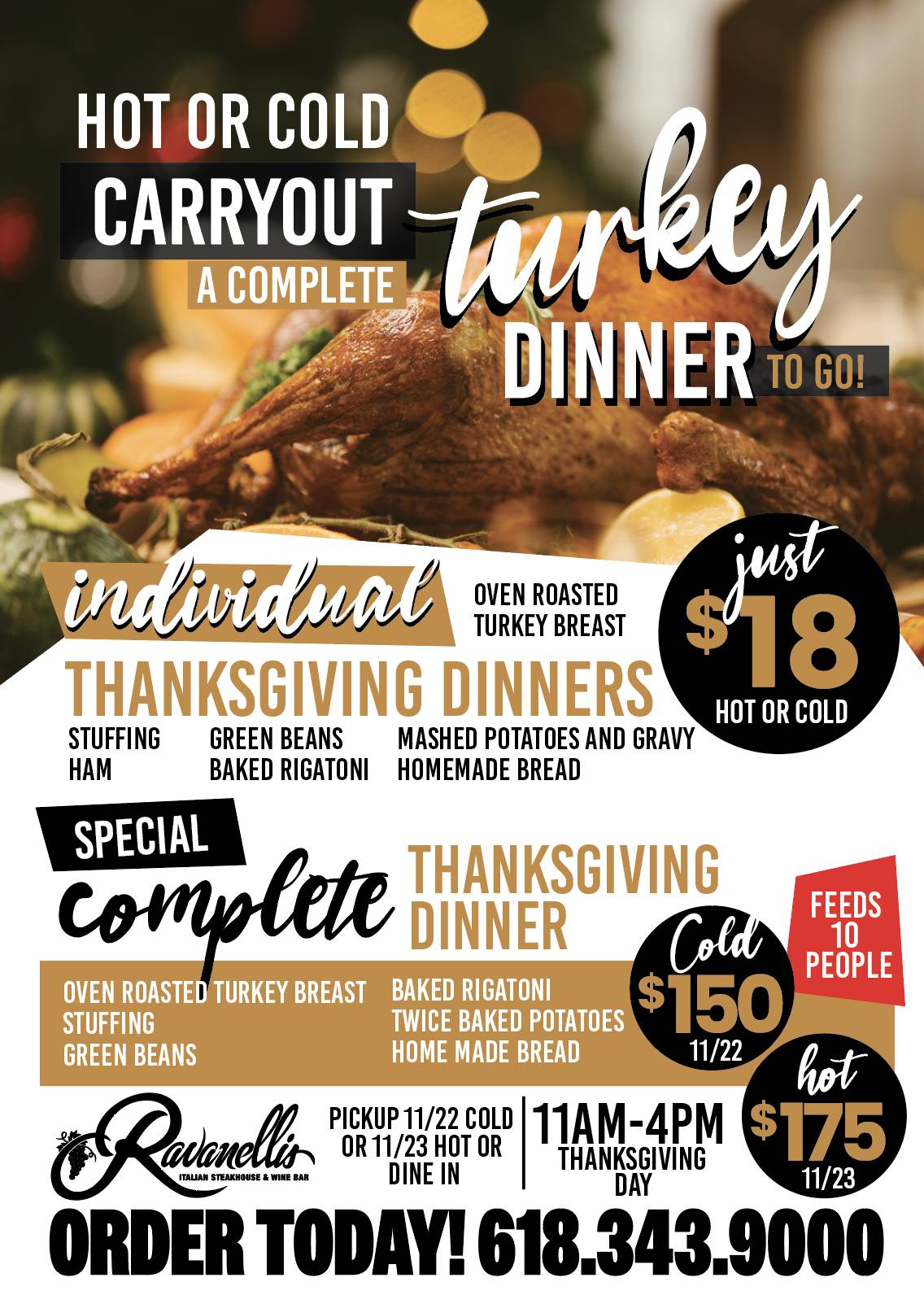 Menu at Ravanelli's Italian Steakhouse & Wine Bar, Collinsville, 26 ...