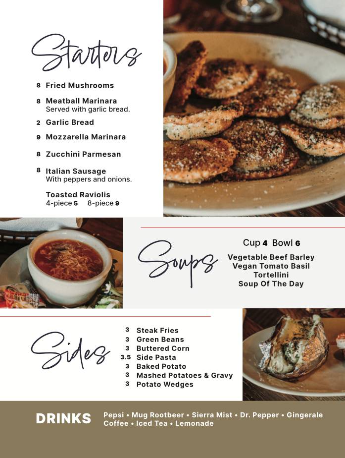 Menu at Ravanelli's Italian Steakhouse & Wine Bar, Collinsville, 26 ...