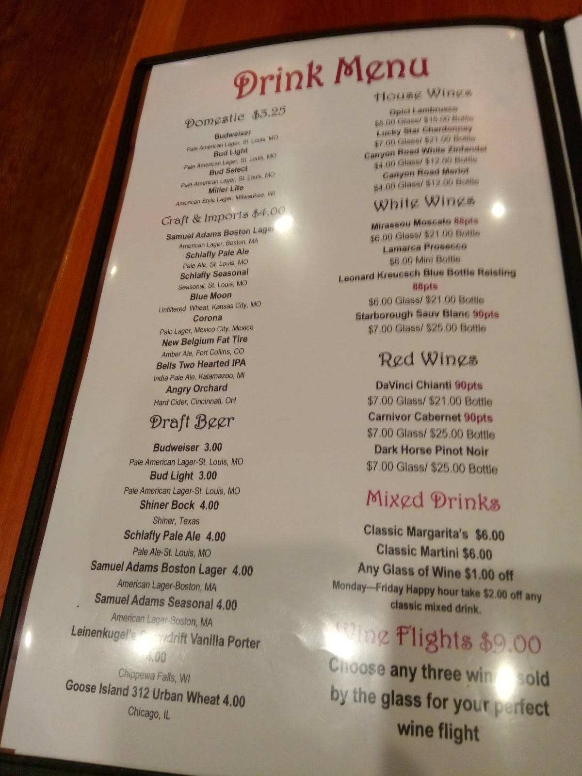 Menu at Ravanelli's Italian Steakhouse & Wine Bar, Collinsville, 26 ...