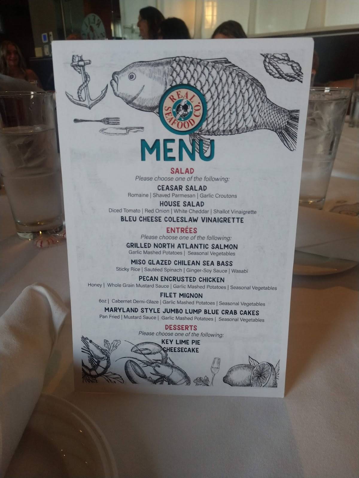 Menu at Real Seafood Company Bay City restaurant, Bay City