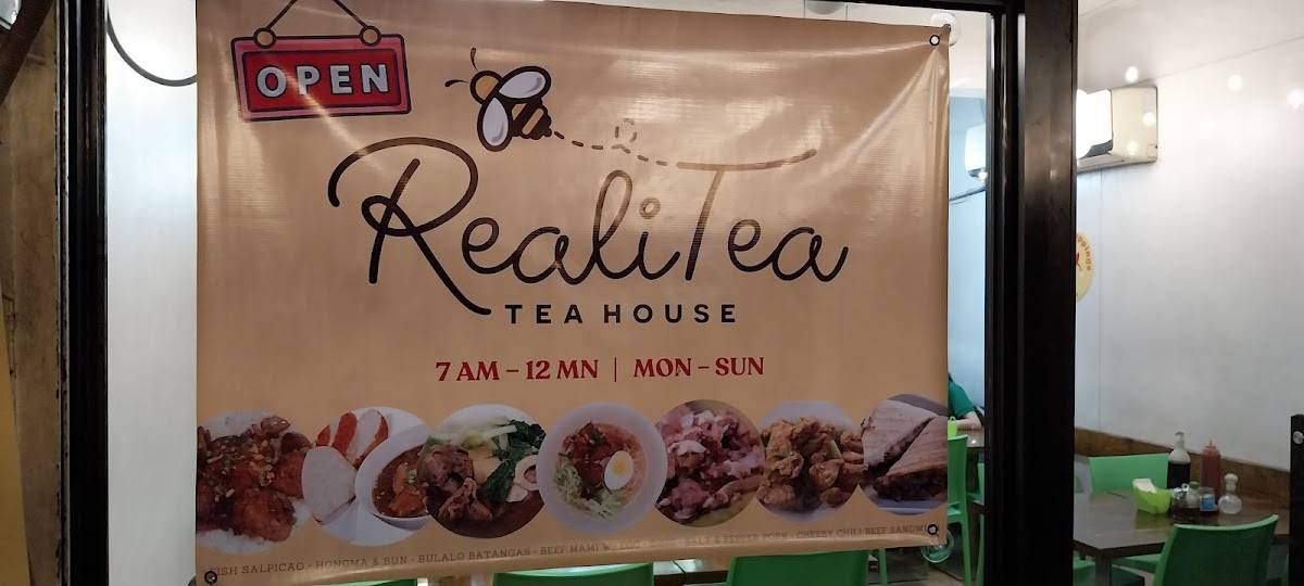 Menu at Realitea Tea House restaurant, Quezon City