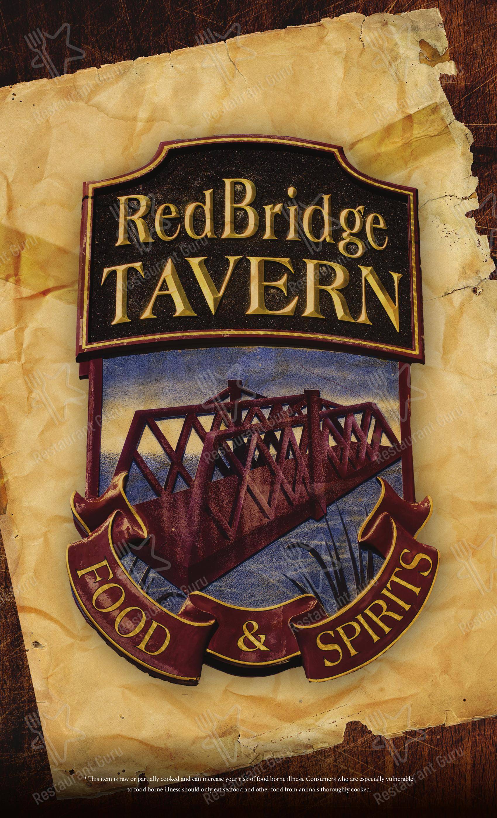 Menu at Red Bridge Tavern pub & bar, East Providence