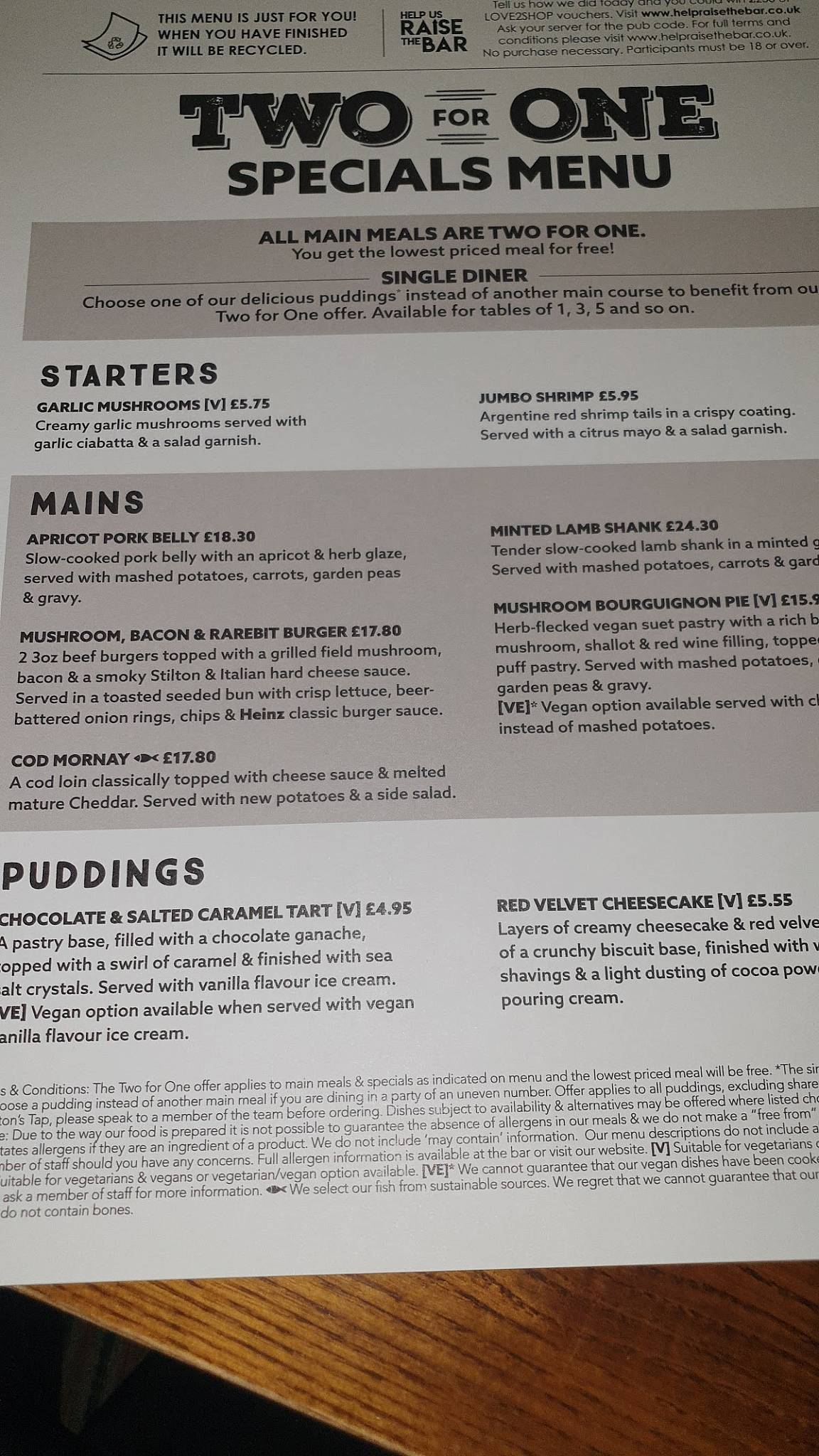 Menu at Red Kite pub & bar, Caerphilly, Nantgarw Rd