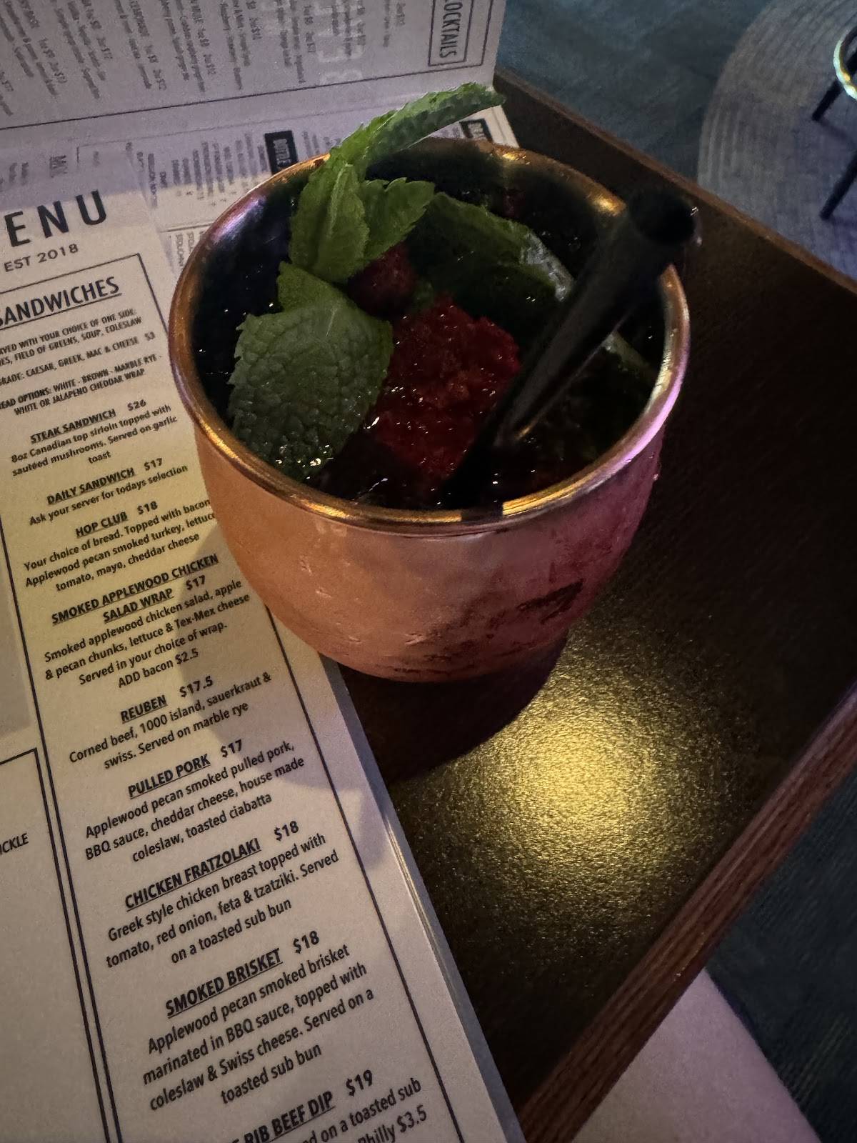 Menu at Hop & Vine Neighbourhood Pub, Regina