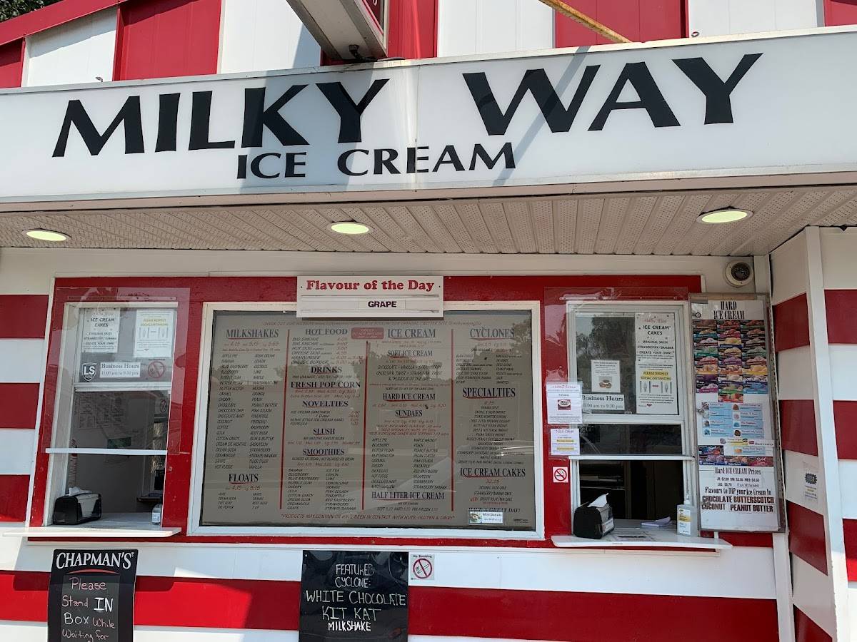 Menu at Milky Way desserts, Regina