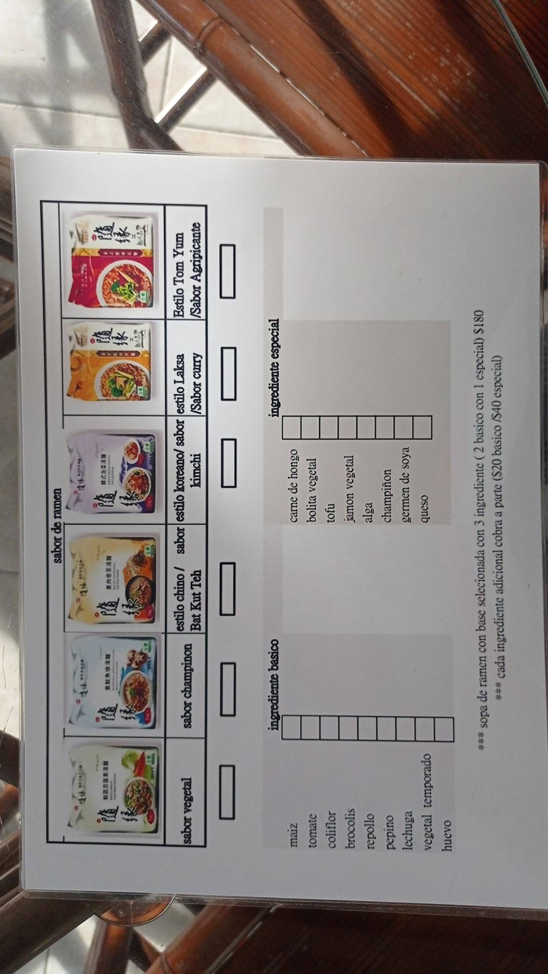 Menu at Relax restaurant, Santo Domingo