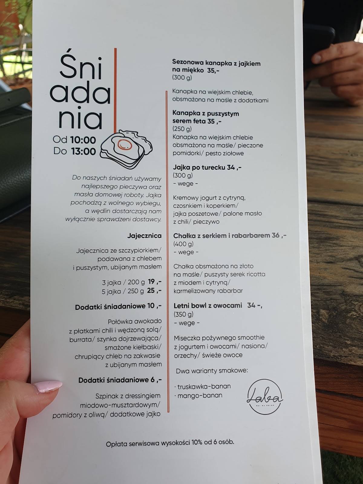 Menu at Restauracja Laba restaurant, Opole, Spacerowa 16