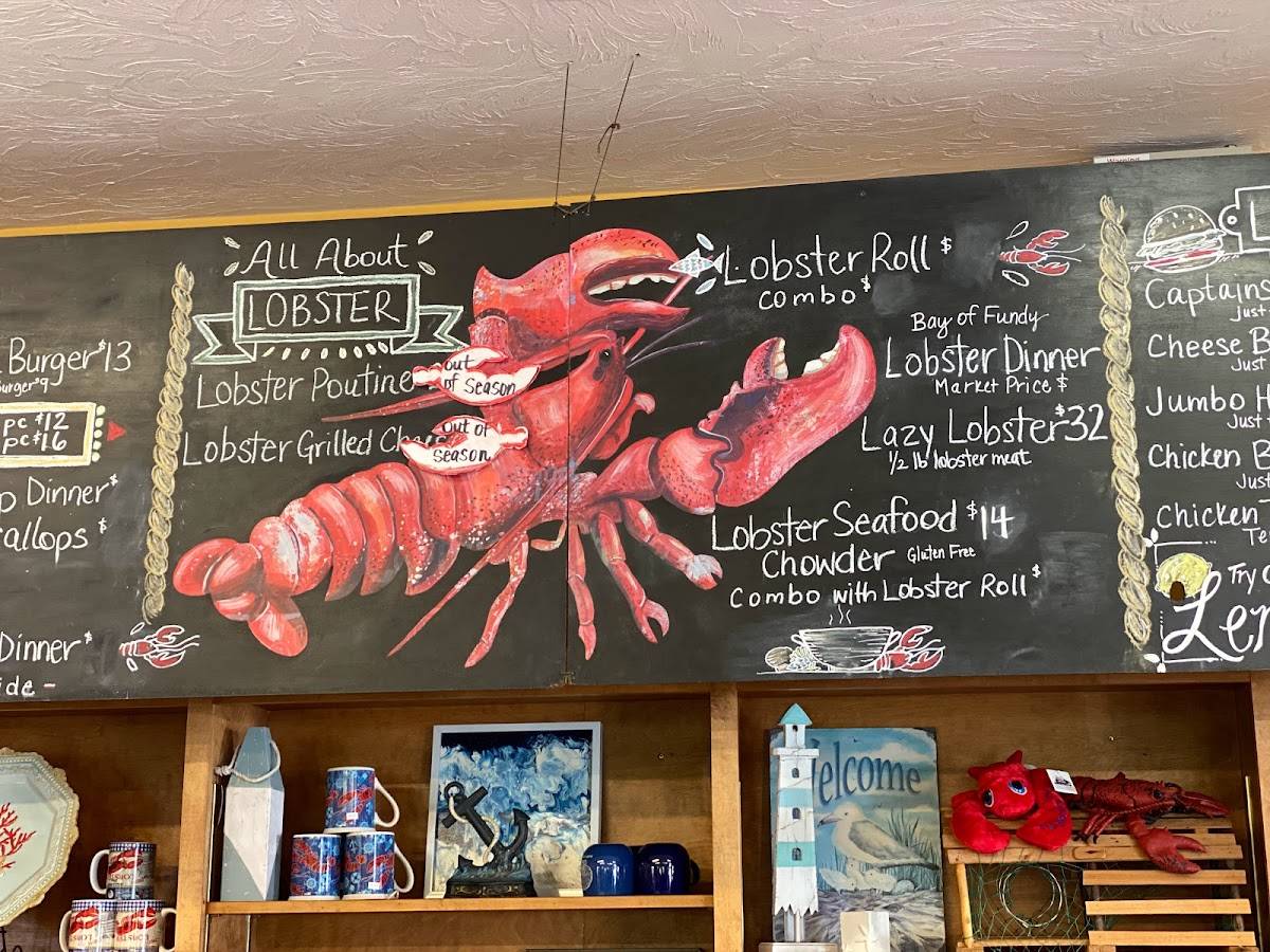 Menu at Alma Lobster Shop restaurant, Alma