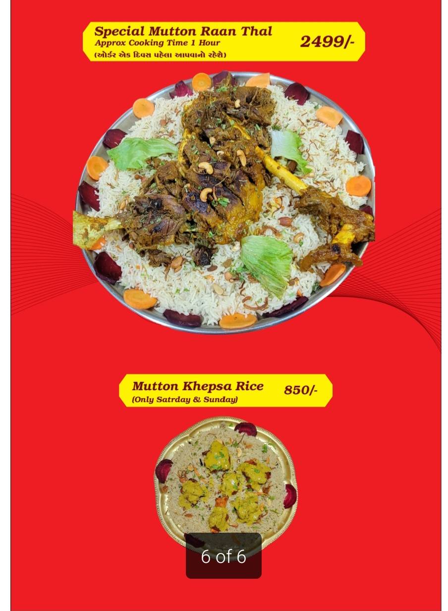 Menu at Arabian Hub, Bharuch
