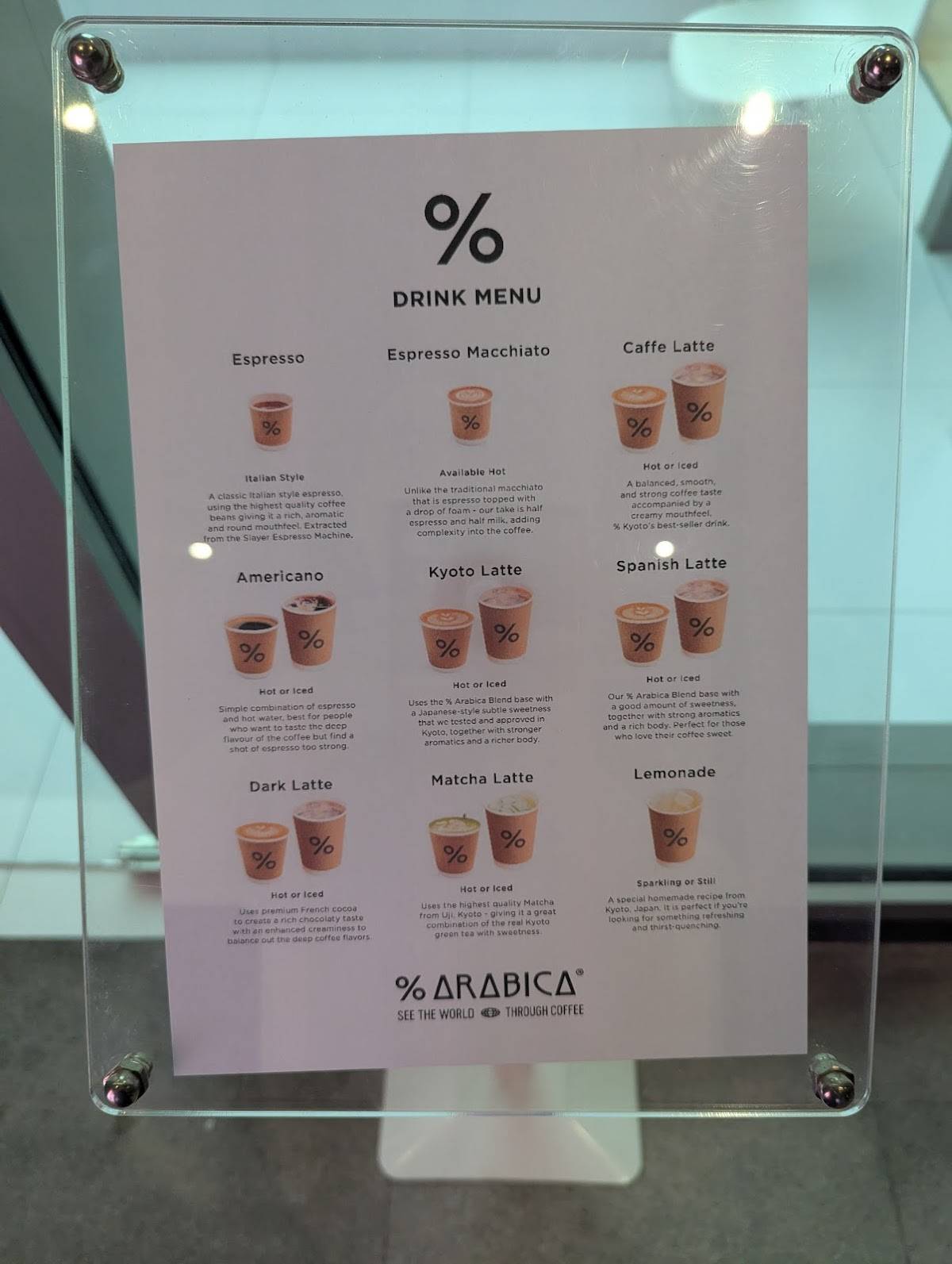 Carta del restaurante % Arabica Manila BGC Roastery, Taguig