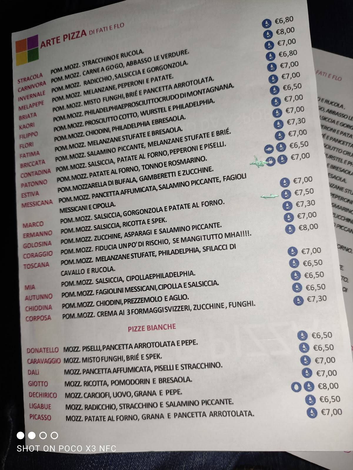 Menu da Arte Pizza ristorante, Badia Polesine