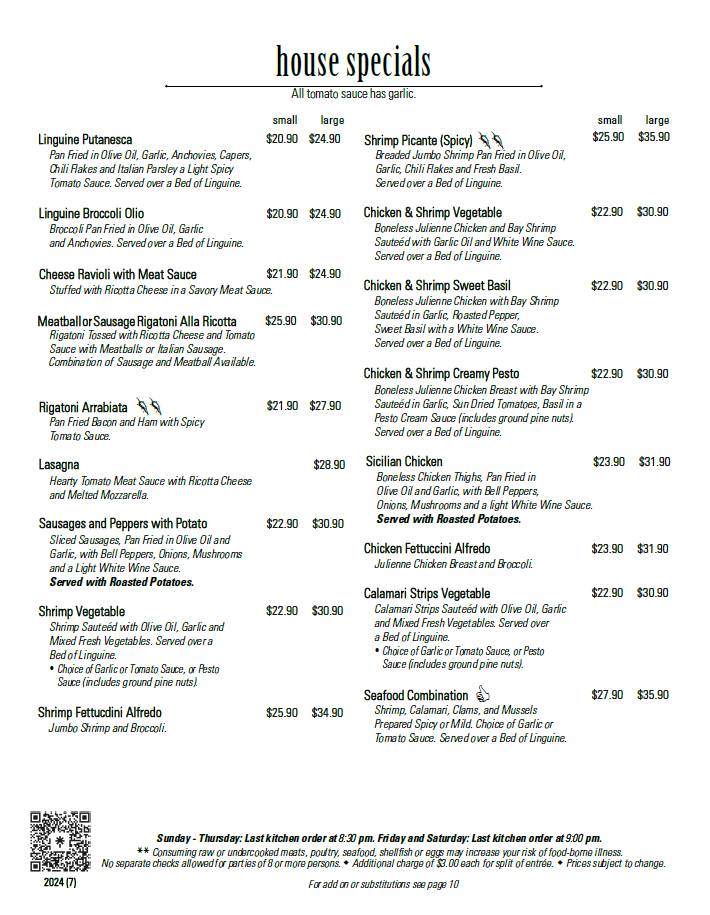Menu at Assaggio Kailua restaurant, Kailua, 354 Uluniu St #101