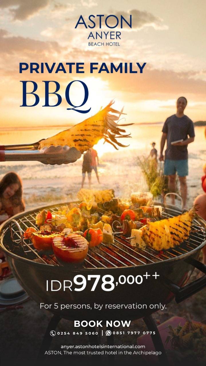 Menu at Aston Anyer Beach Hotel restaurant, Karang Suraga