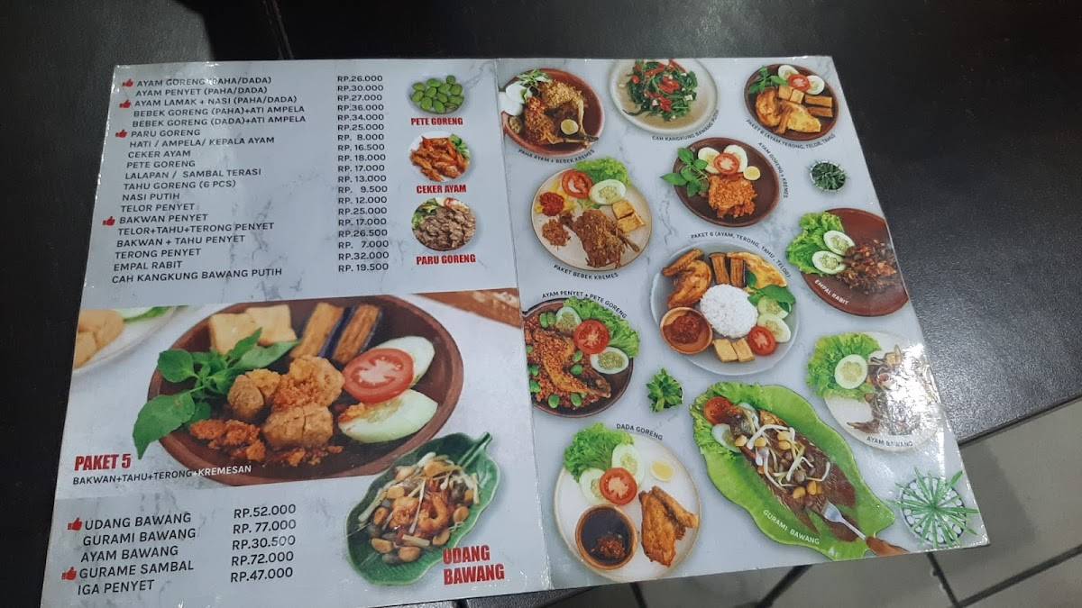 Carta del restaurante Ayam Goreng Sinar Pemuda, Surabaya, Jl. Raya ...
