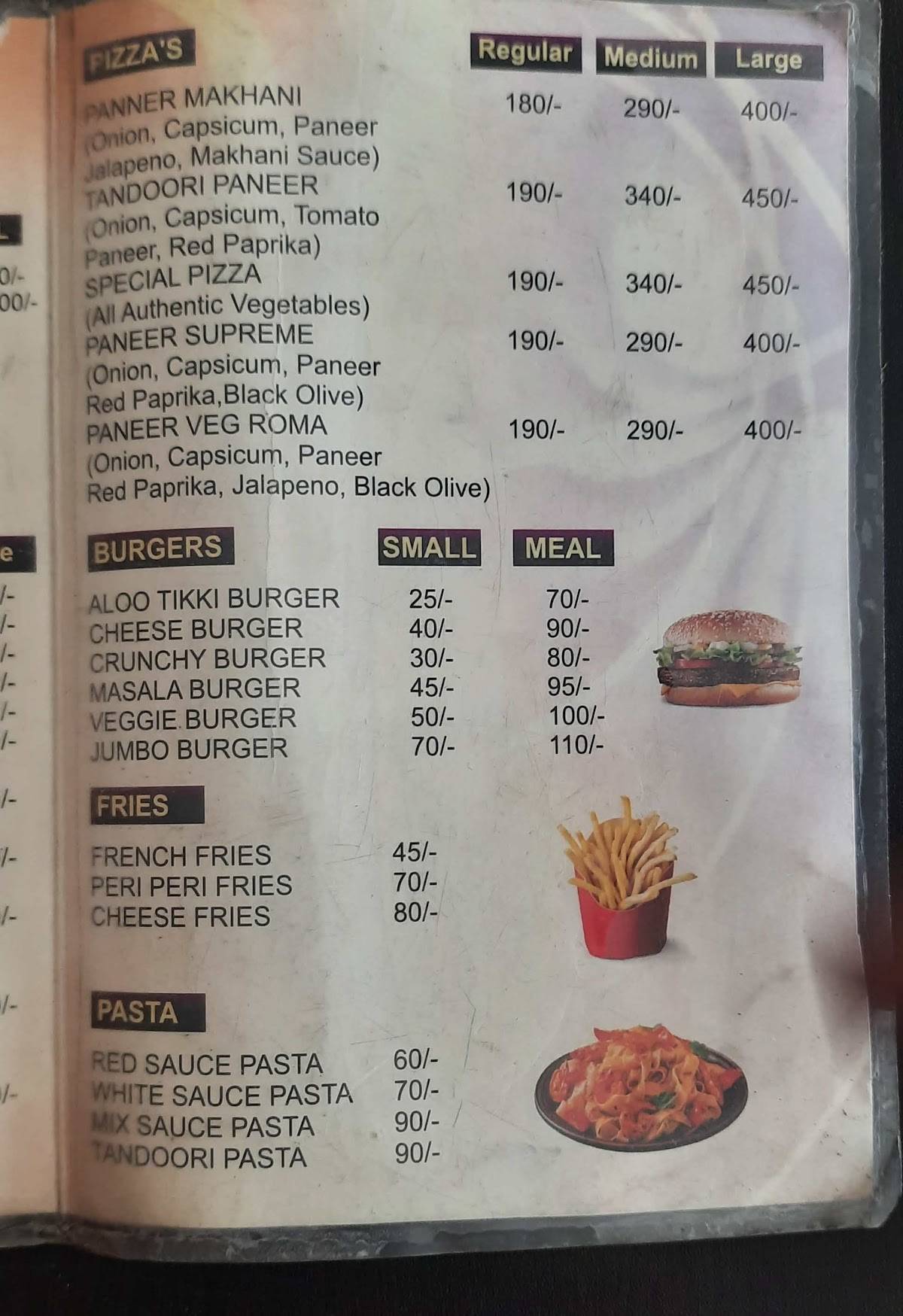 Menu at BIG SLICE PIZZA FAMILY RESTAURANT, Ambala