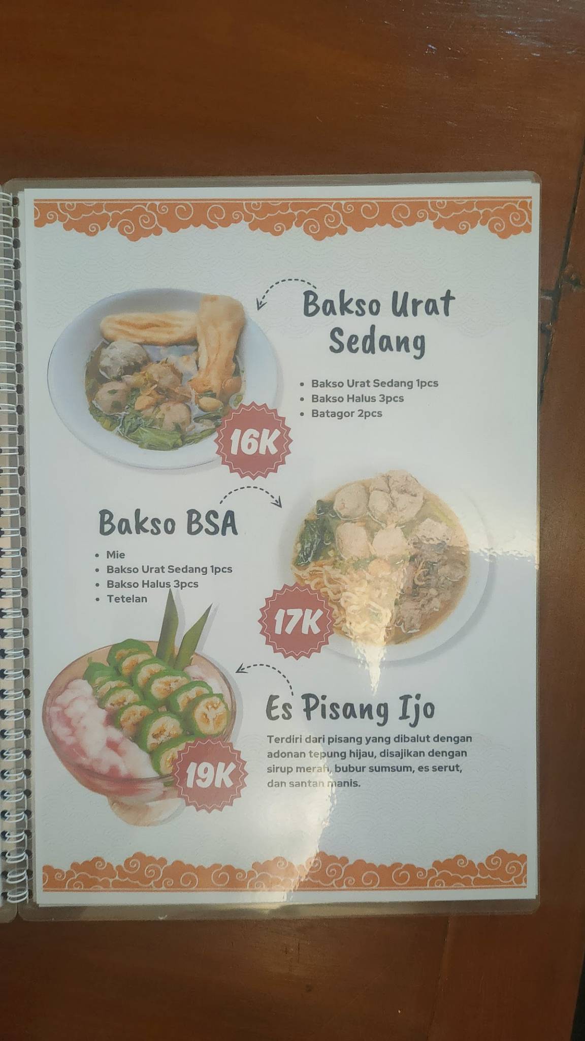 Carta del restaurante BSA - BAKSO SEMAR ASLI, PAHLAWAN, Bandung