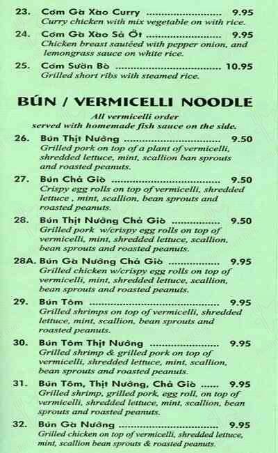 Menu at Bamboo House Restaurant, Bothell